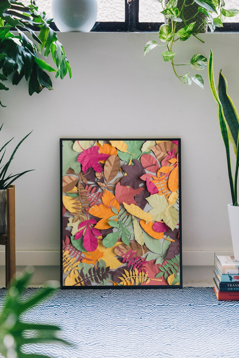 Leaf Print Leaf Art Leaf Poster Paper Leaves Home Decor - Etsy