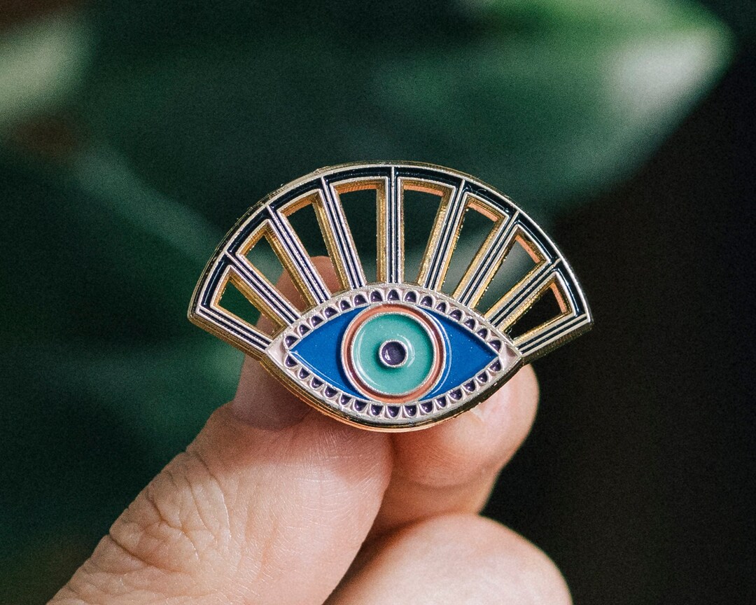 Evil Eye Pin, Evil Eye Enamel Pin, Evil Eye, Soft Enamel, Protection ...