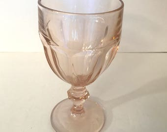 Pink glass goblets | Etsy