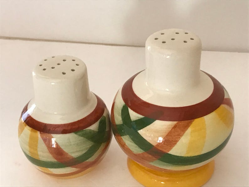 Vintage Rare home Spun Metlox Vernon Ware Salt and - Etsy