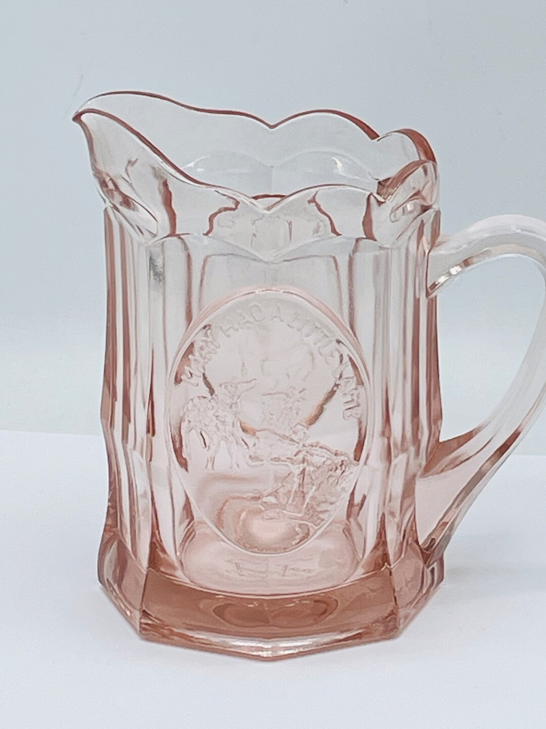 Mary Had a Little Lamb TIARA Nursery Rhyme Pink Pressed Glass Child ...