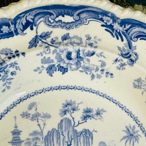 Minton Chinese Marine Opaque China Serving Bowl Blue White Antique ...