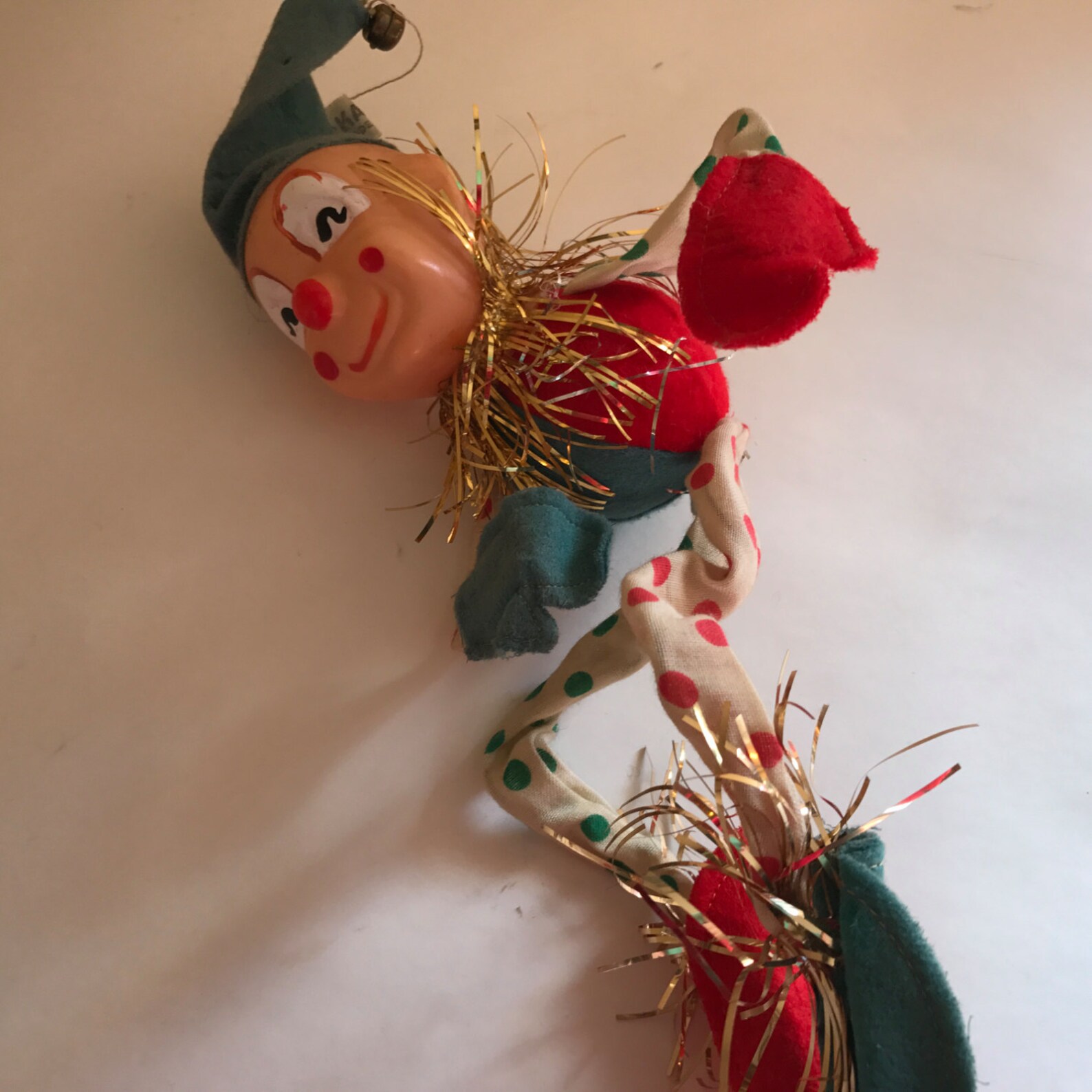 Vintage Bendable Clown Felt and Vinyl Christmas Ornament Red - Etsy