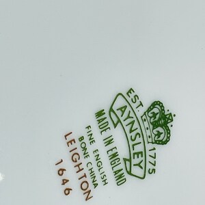 Vintage AYNSLEY Fine English Bone China “leighton Cobalt Smooth”~ Large ...