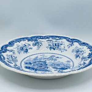Minton Chinese Marine Opaque China Serving Bowl Blue White Antique ...