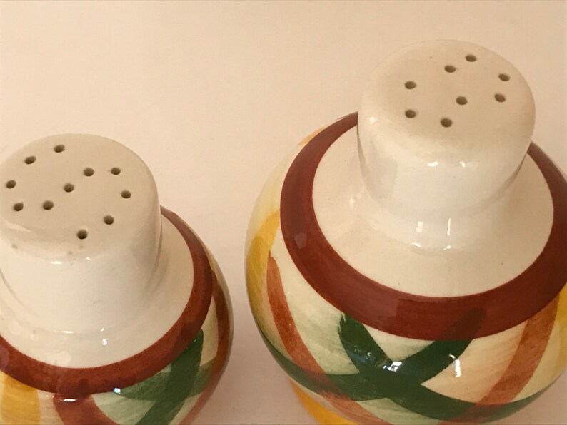 Vintage Rare home Spun Metlox Vernon Ware Salt and - Etsy