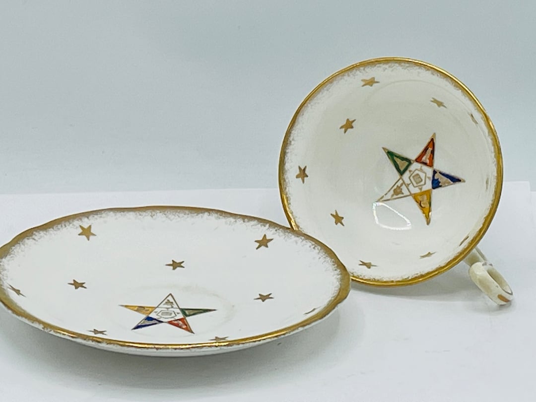 Royal Stafford Order of the Eastern Star Tea Cup and Saucer Set - Chip ...
