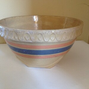 Vintage Mc Coy Blue and Pink Nesting Mixing Bowl-yellow Ware-pie Crust ...