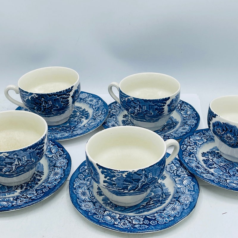 Blue Tea Cups - Etsy