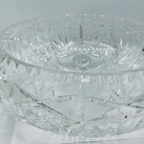 Clear Round Crystal Cut Glass Bowl - Etsy