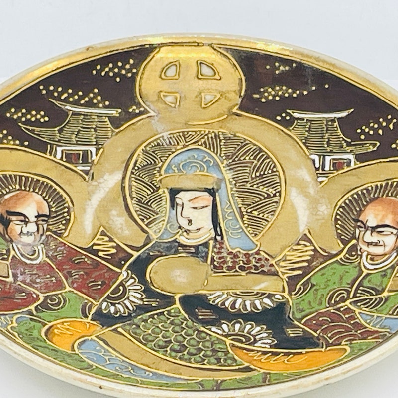 Japanese Satsuma Brooch - Etsy