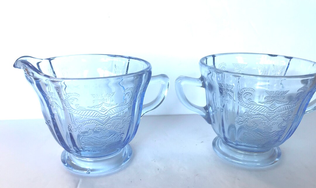 Vintage Indiana Madrid Pattern Creamer and Sugar Bowl Set in Pretty ...