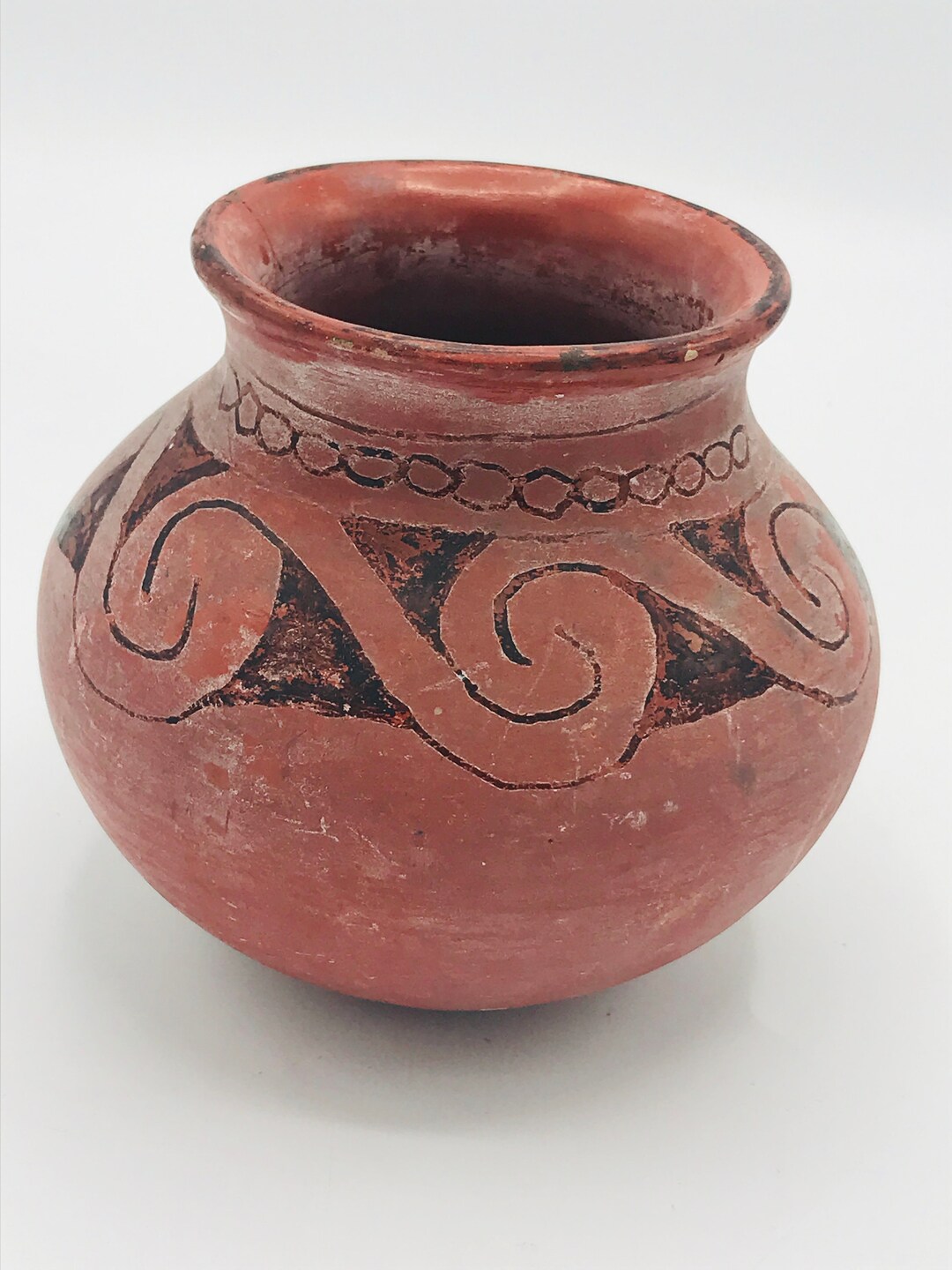 Vintage Maricopa Red and Black Pottery Vase Bowl- 5" - Etsy
