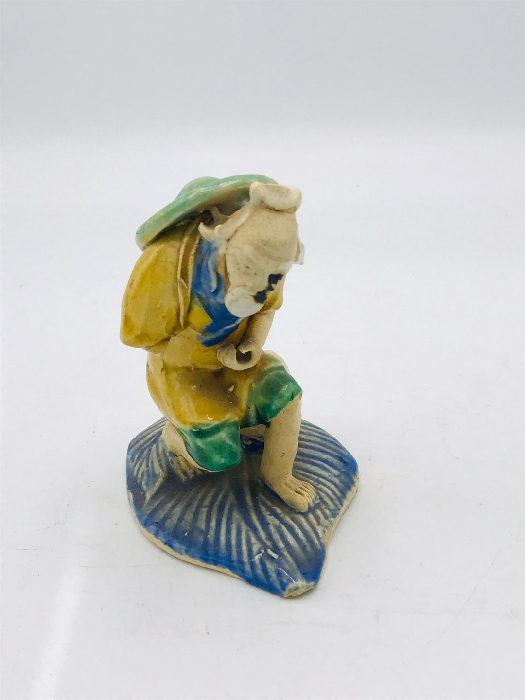 Rare Antique Chinese Sancai Drip Glaze Figurine 5" Hong Kong Mud Man - Etsy