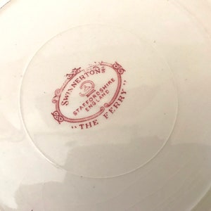 Vintage 18 Pc Dinner Set in the 'the Ferry' Pattern. Swinnertons ...