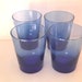 Vintage Set of 4 Cobalt Blue Glass Cocktail Rocks Whiskey - Etsy