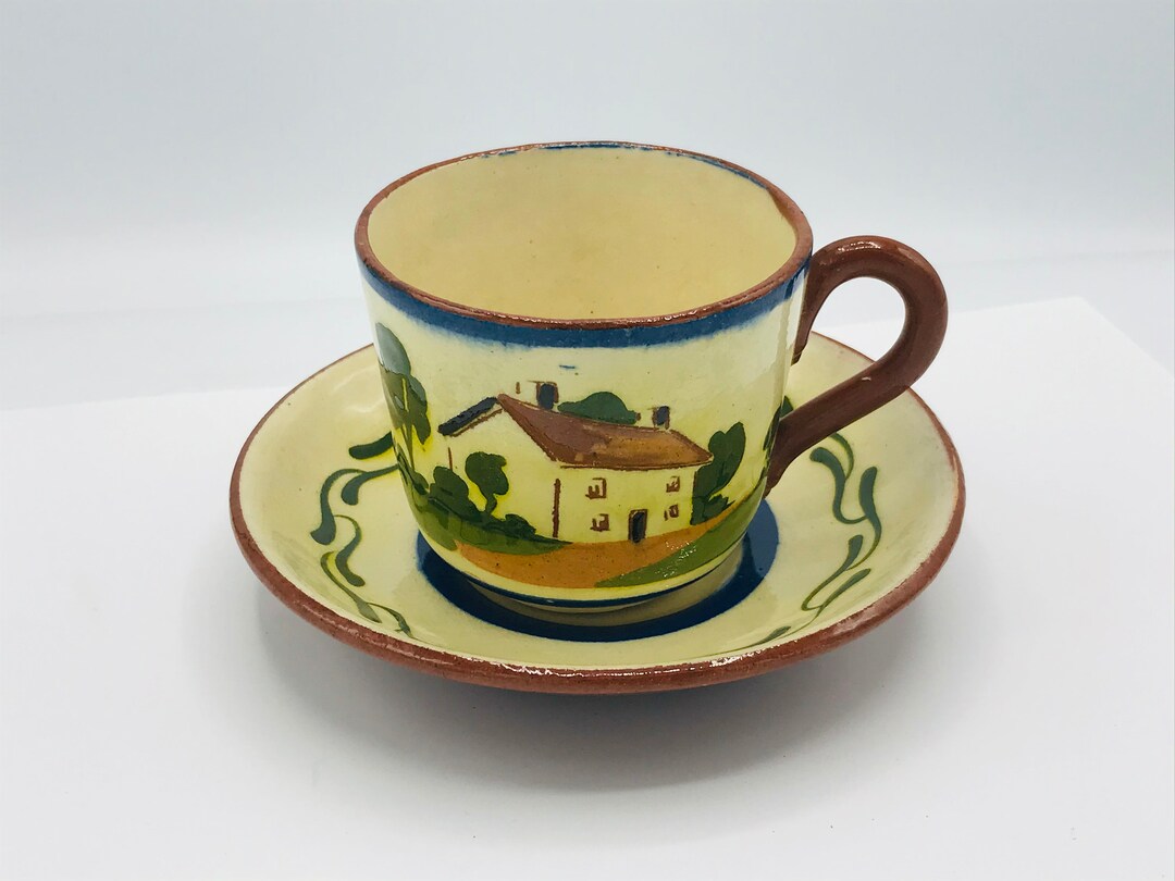 Vintage Devon Motto Ware Watcombe Torquay Pottery Cup & Saucer "have ...