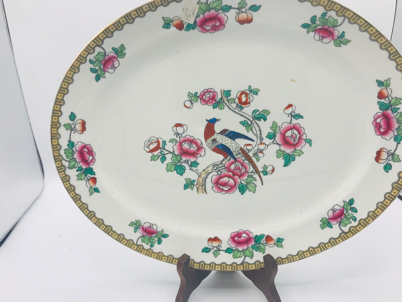Antique F Winkle & Co Whieldon Ware Smooth "pheasant" 14.5" Platter ...