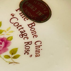 Vintage Pair of Fine Bone China Cottage Rose Candle Holders ...