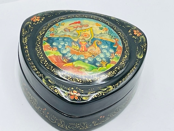 Russian Lacquer Box ~ THE FIREBIRD from KHOLUI ~ c1980 ~ Signed with ...