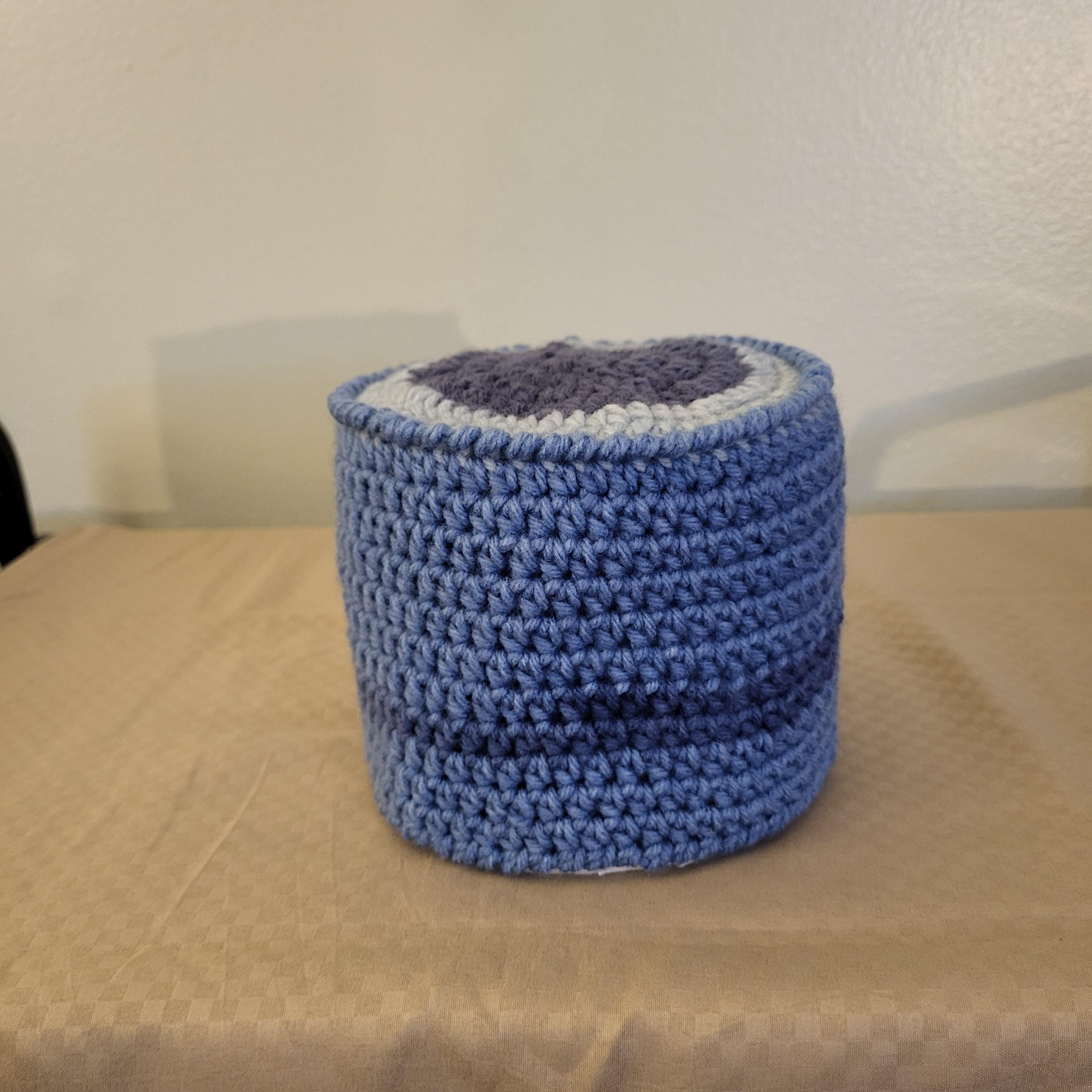 Blue Ridged Toilet Paper Cover - Etsy
