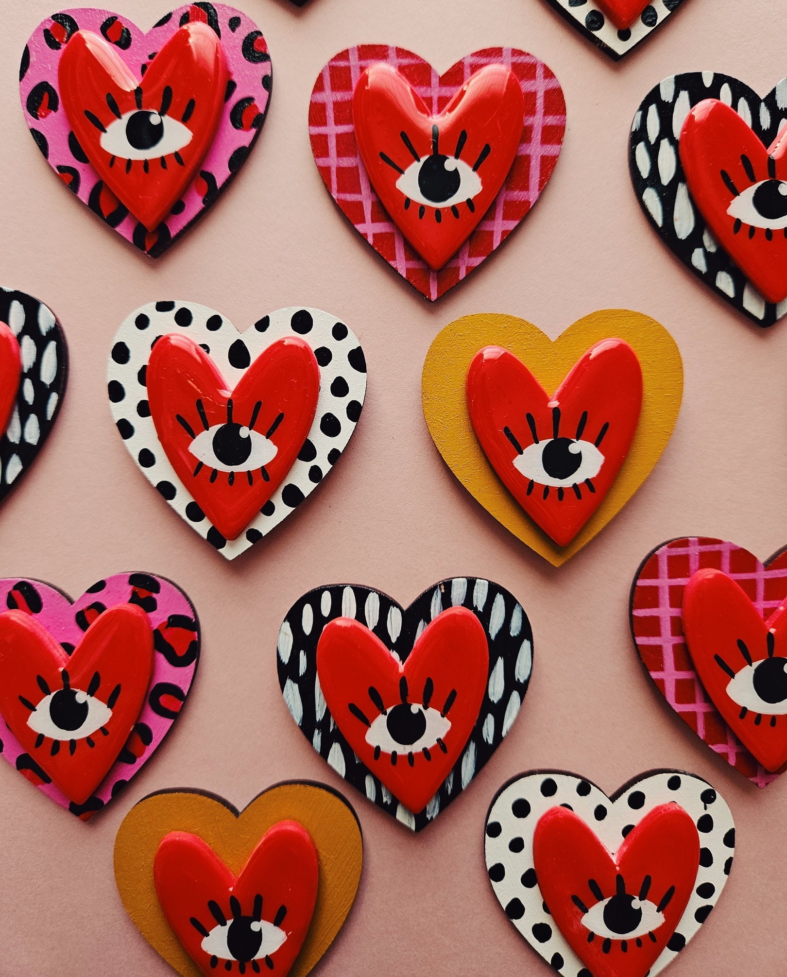 Large 3D Heart Magnet - Etsy