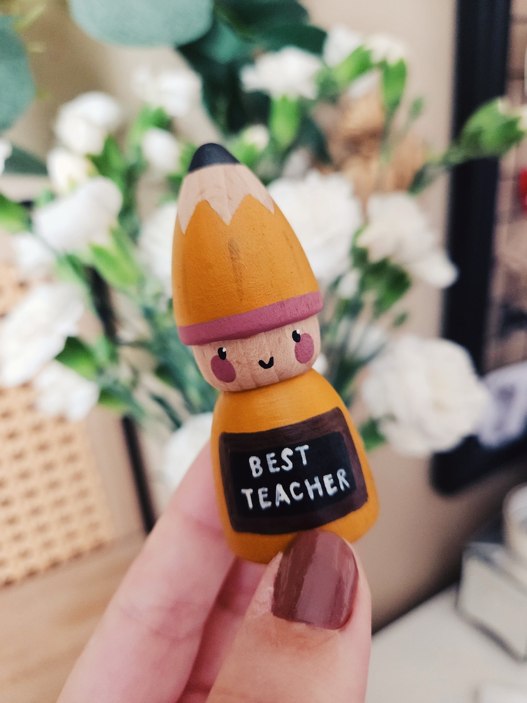 Pencil Peg Doll Best Teacher Gift - Etsy