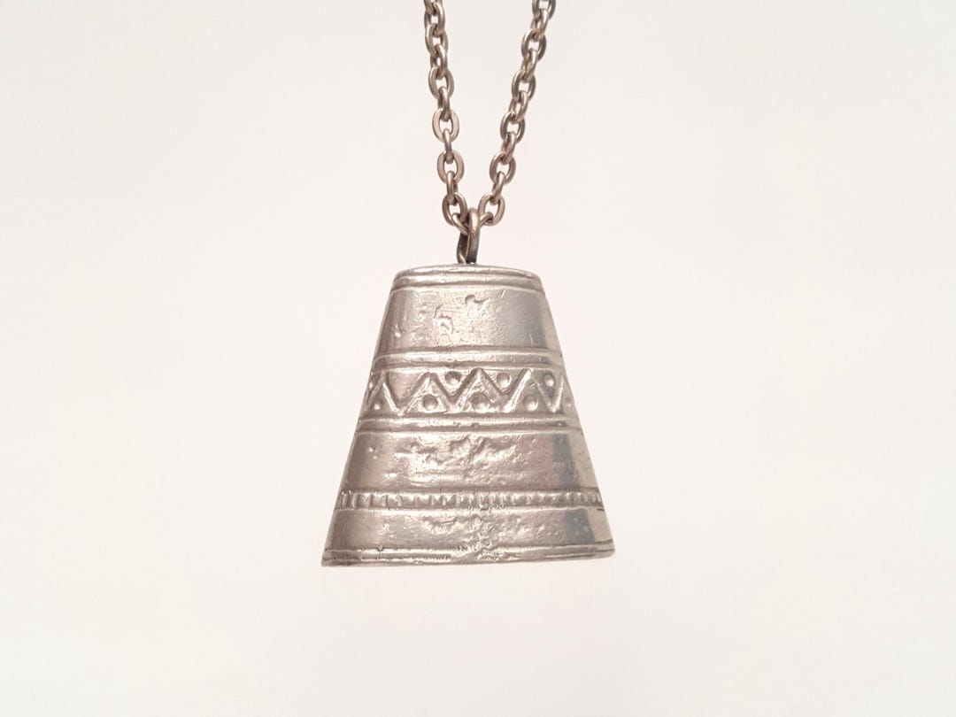Vintage Pewter Bell Traditional Saami Pewter Reindeer Bell Cowbell ...