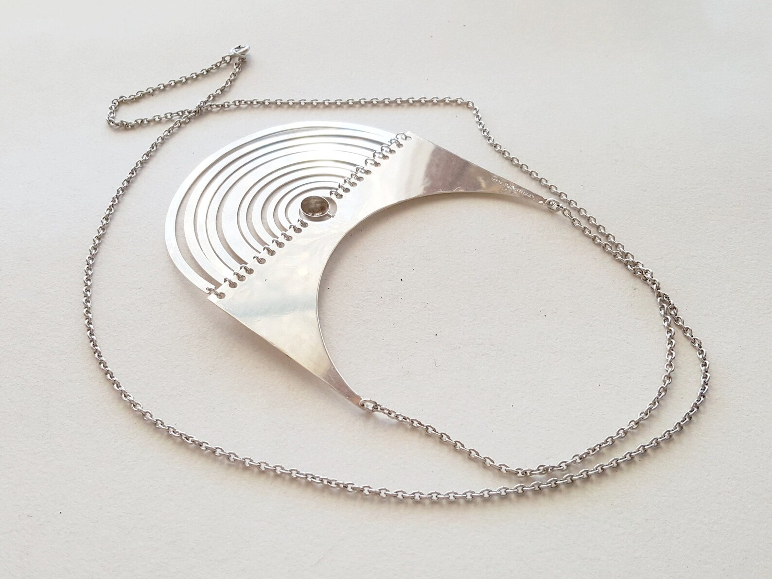 Tapio Wirkkala, puolikuu / crescent Moon Pendant, Finland, 1972 F2121A ...