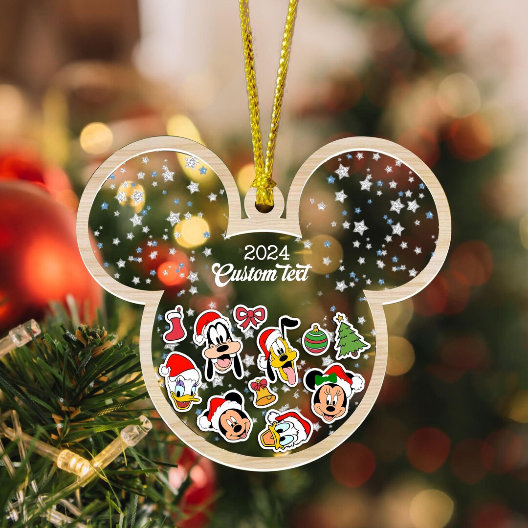 Personalized Disney Characters Family Shaker Ornament, Mickey Shaker ...