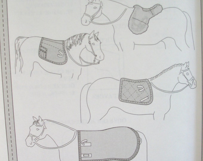 Suitability 7130 Horse Saddle Pad, Saddle Quarter Sheet Sewing Pattern ...