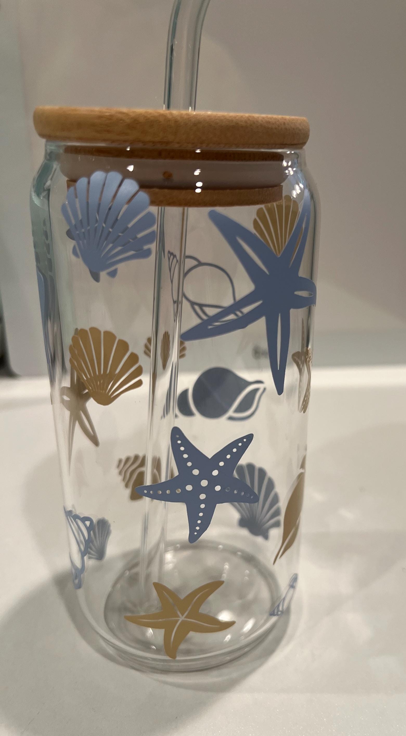 Seashells Tumbler Cup With Straw - Etsy