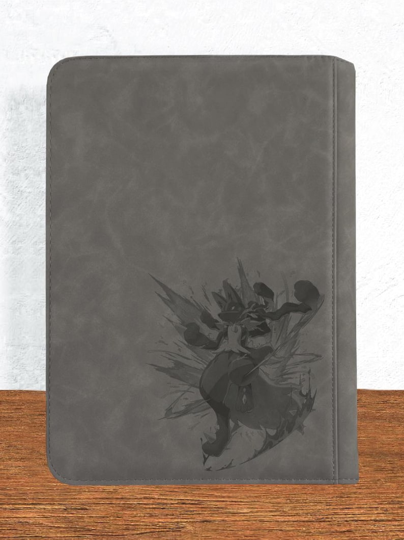 MEGA EVOLUTION Lucario - Pokémon TCG Master Set Binder Card Art - Grey ...
