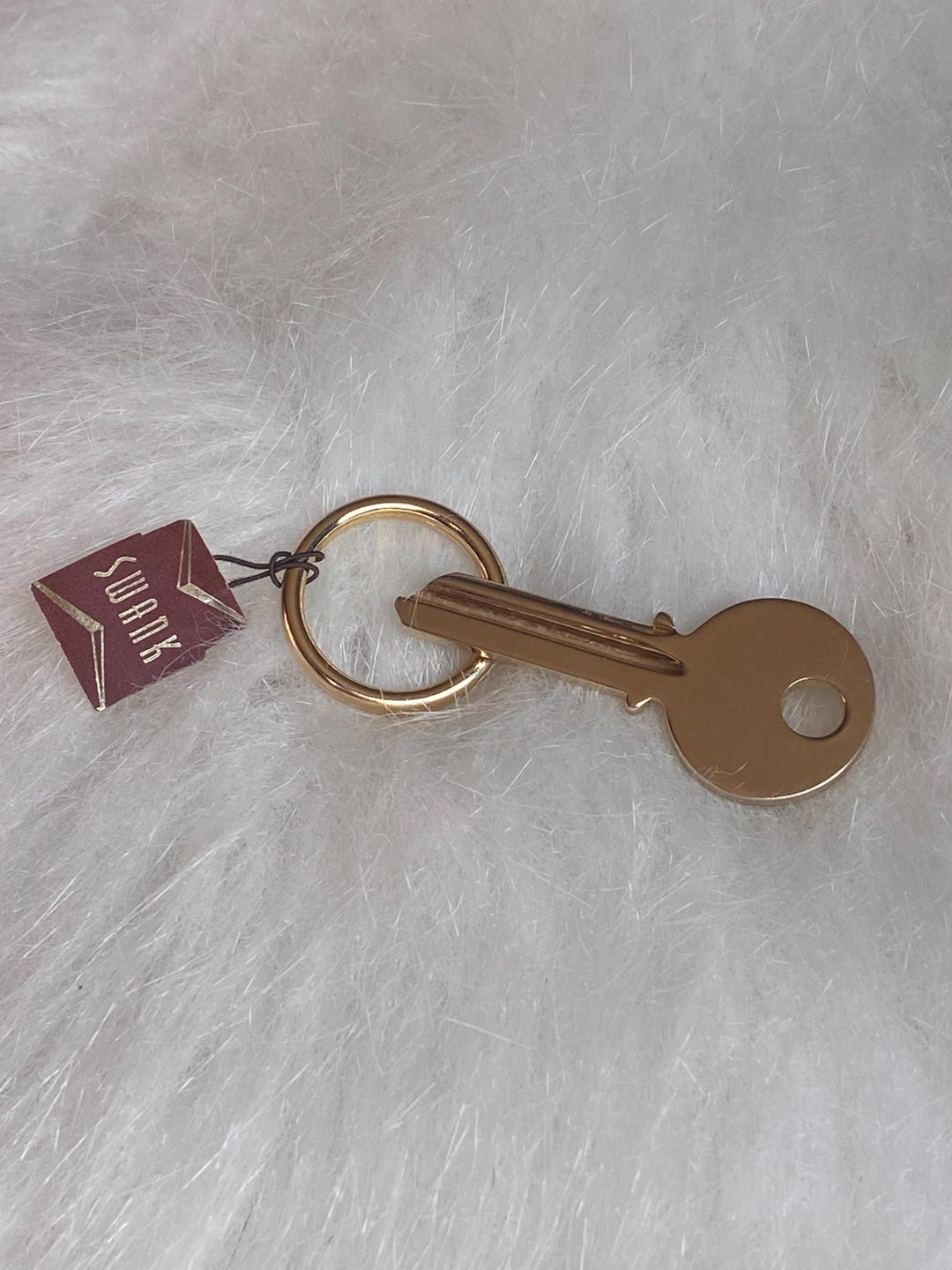 Vintage SWANK Gold Tone Keychain - Etsy