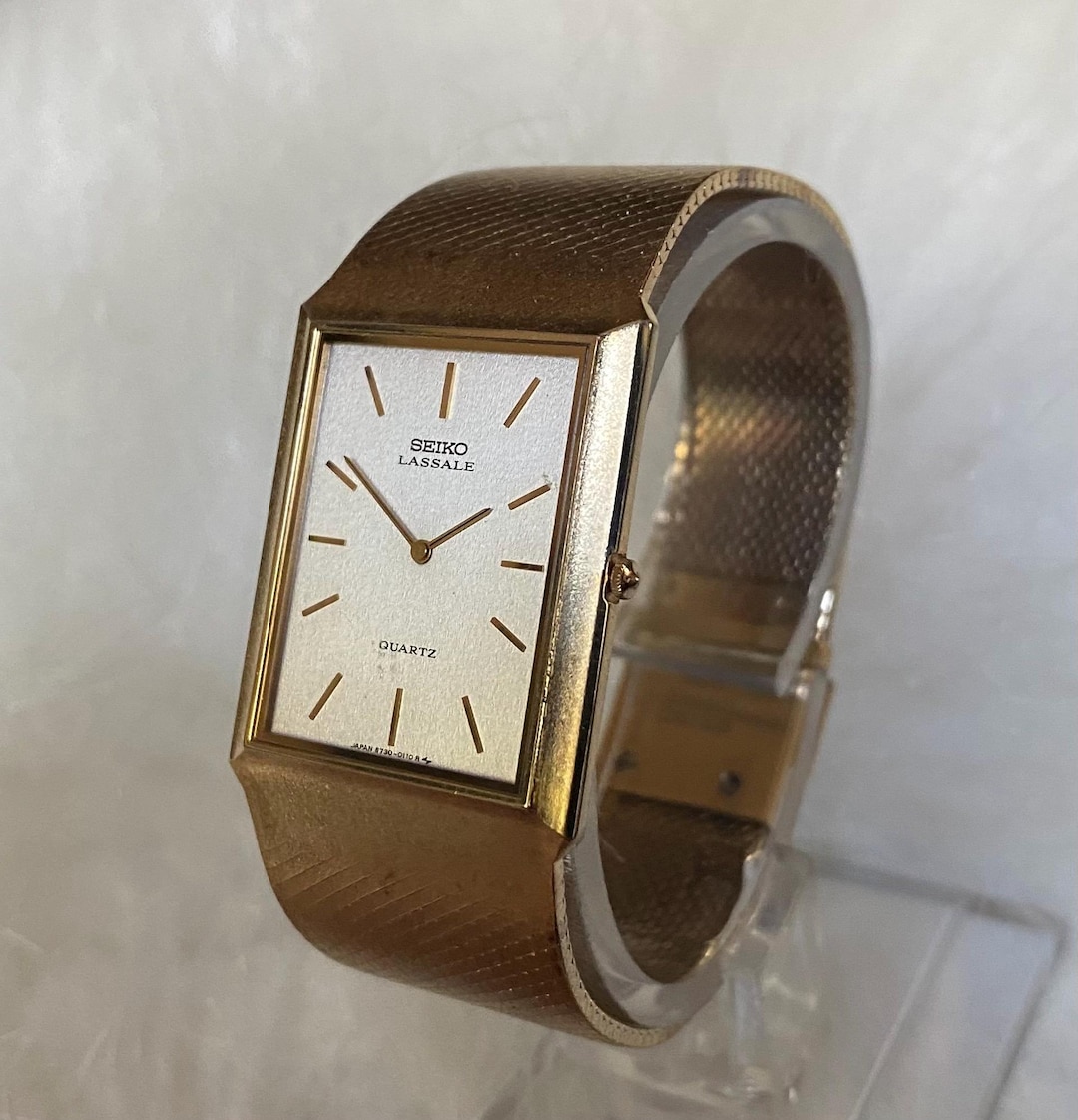 Seiko Lassale Vintage Gold Tone Ultra Thin Watch Rare 1980’s 6730-5049 ...