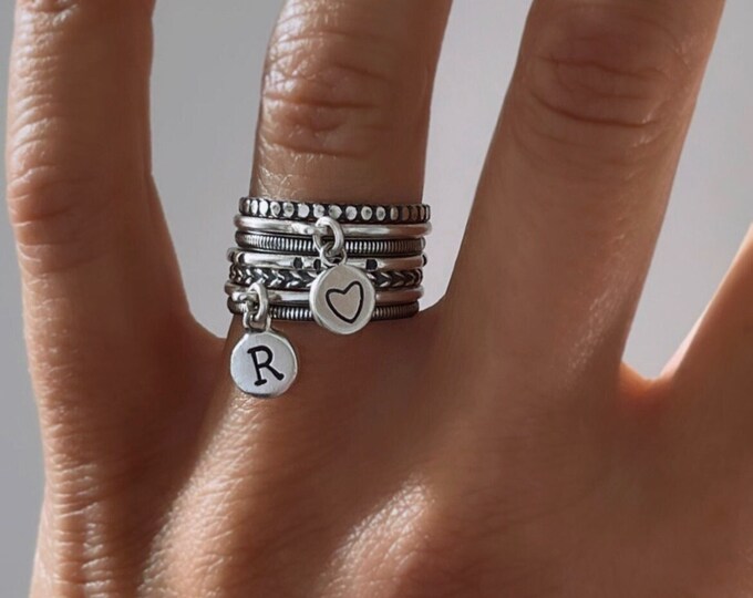 Personalized Ring Gift for Women Gold Initial Ring - Etsy