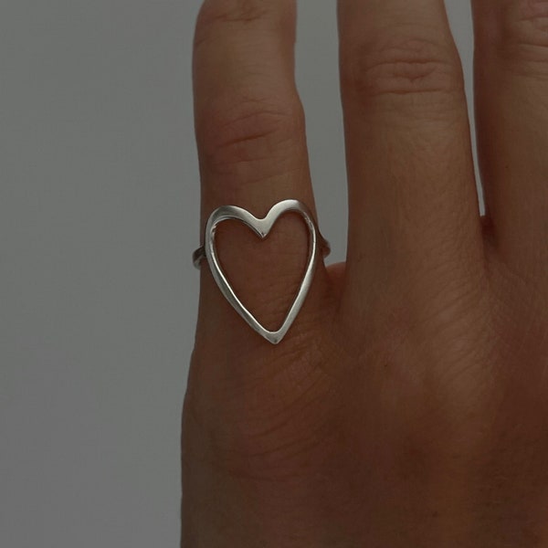Silver Love Ring - Etsy