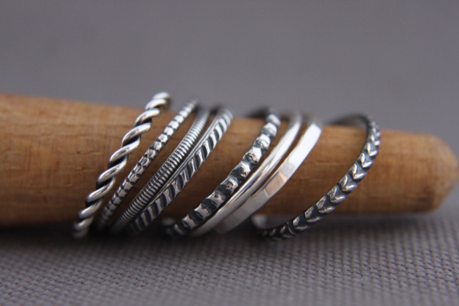 Sterling Silver Stacking Rings.silver Stack Rings.stack of | Etsy