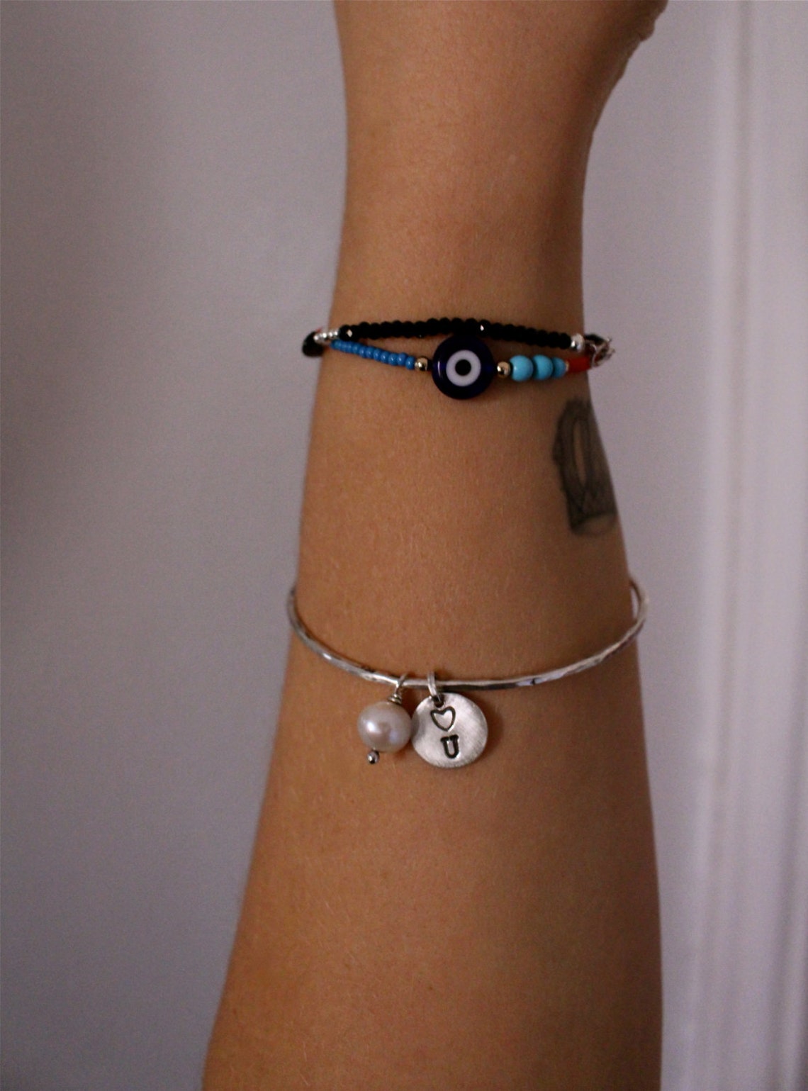 Sterling silver bracelet. Sterling silver bangle. Love bangle | Etsy