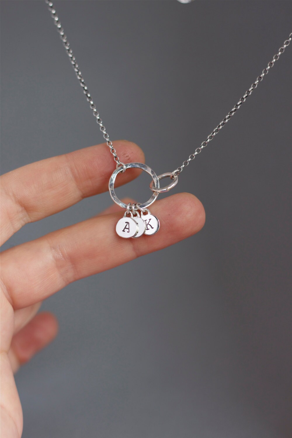 Personalised Initial Jewellery.interlocking Circlesinfinity - Etsy