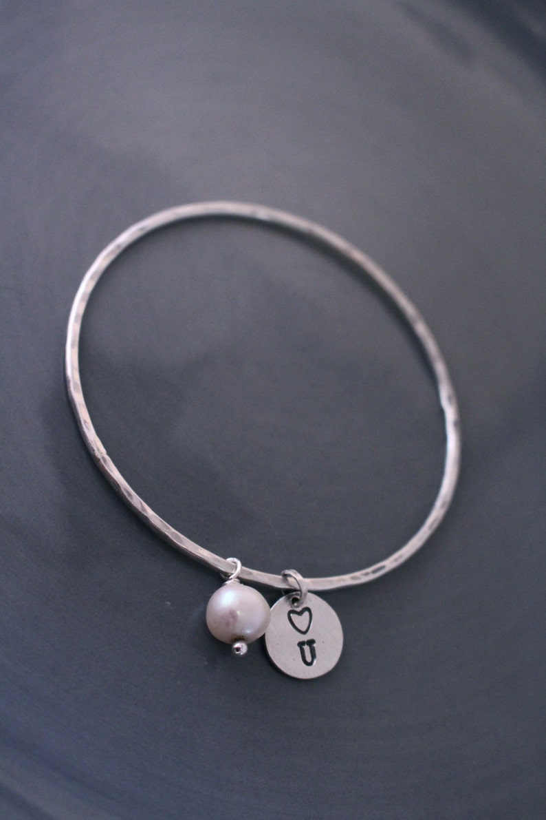 Sterling silver bracelet. Sterling silver bangle. Love bangle | Etsy