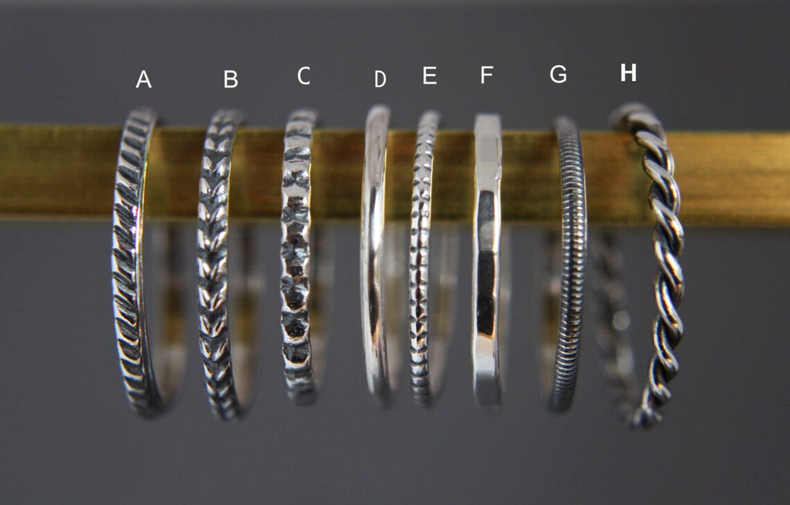 Stacking Rings Stackable Rings Stack Rings.sterling Silver - Etsy
