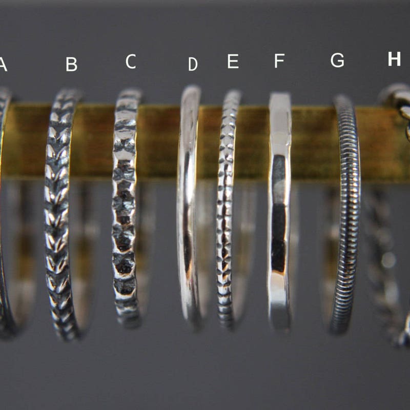 Silver Stack Ring - Etsy UK