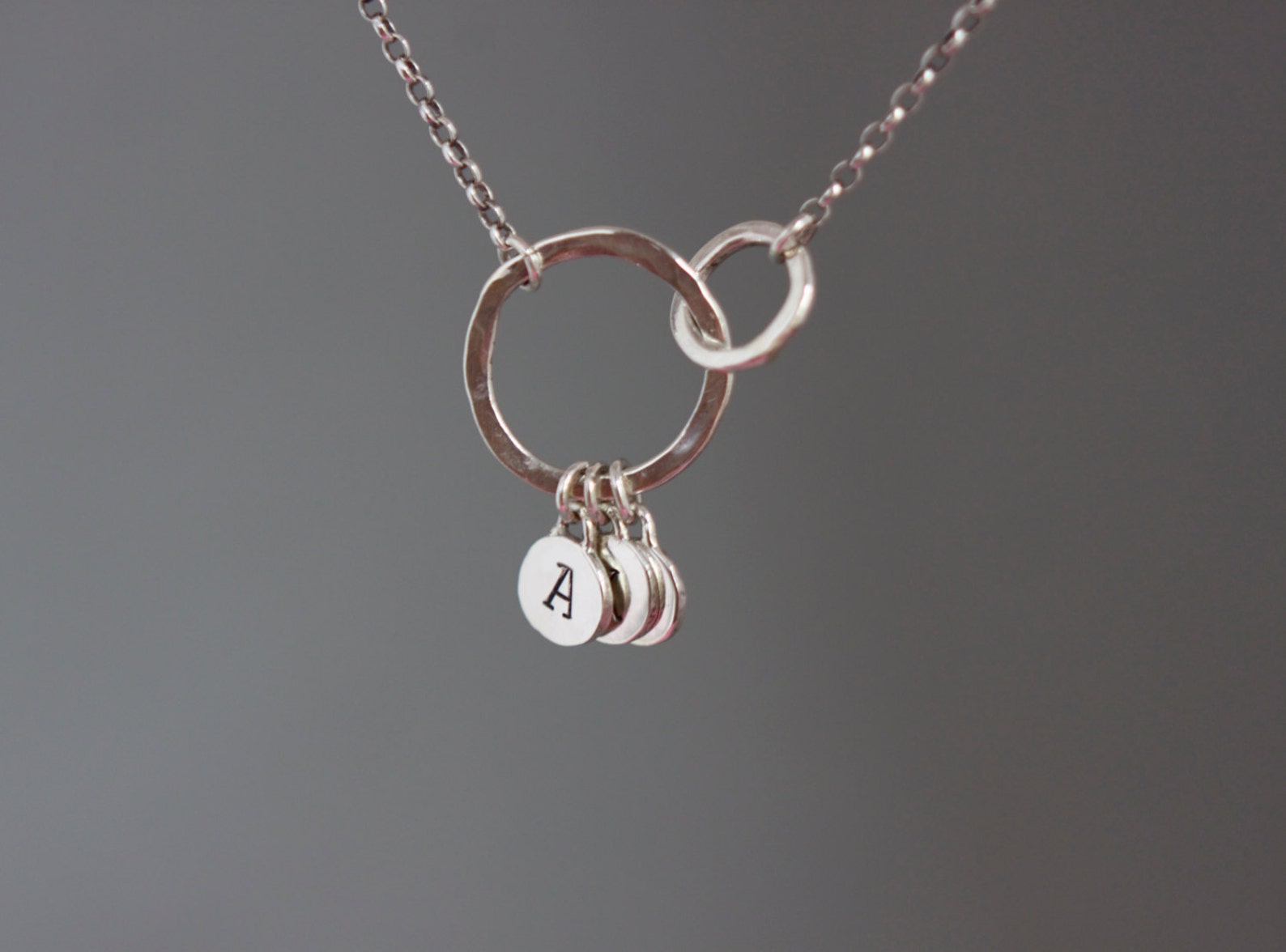 Personalised Initial Jewellery.interlocking Circlesinfinity - Etsy