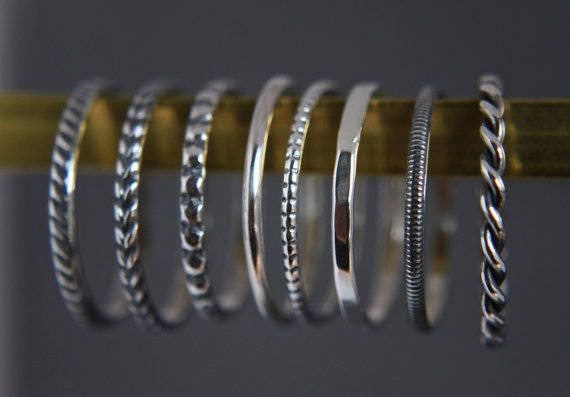 Stacking Rings Stackable Rings Stack Rings.sterling Silver - Etsy