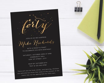 Retirement Roast and Toast Party Invitation Custom Digital Design or ...