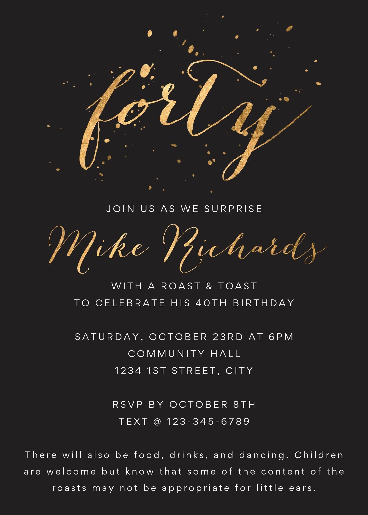 Roast & Toast Party Invite - Etsy