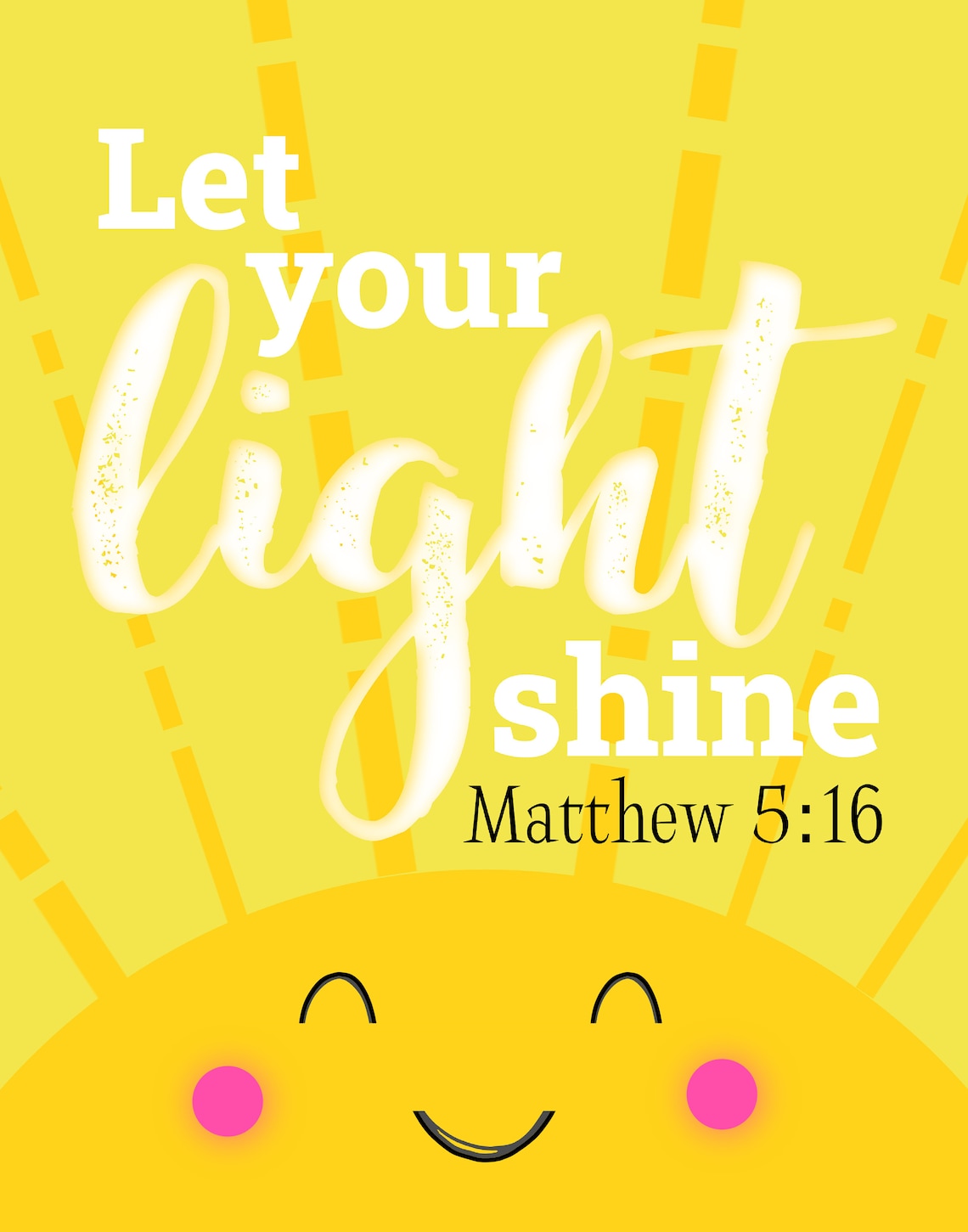 Let Your Light Shine Graphic Matthew 5:16 - Etsy