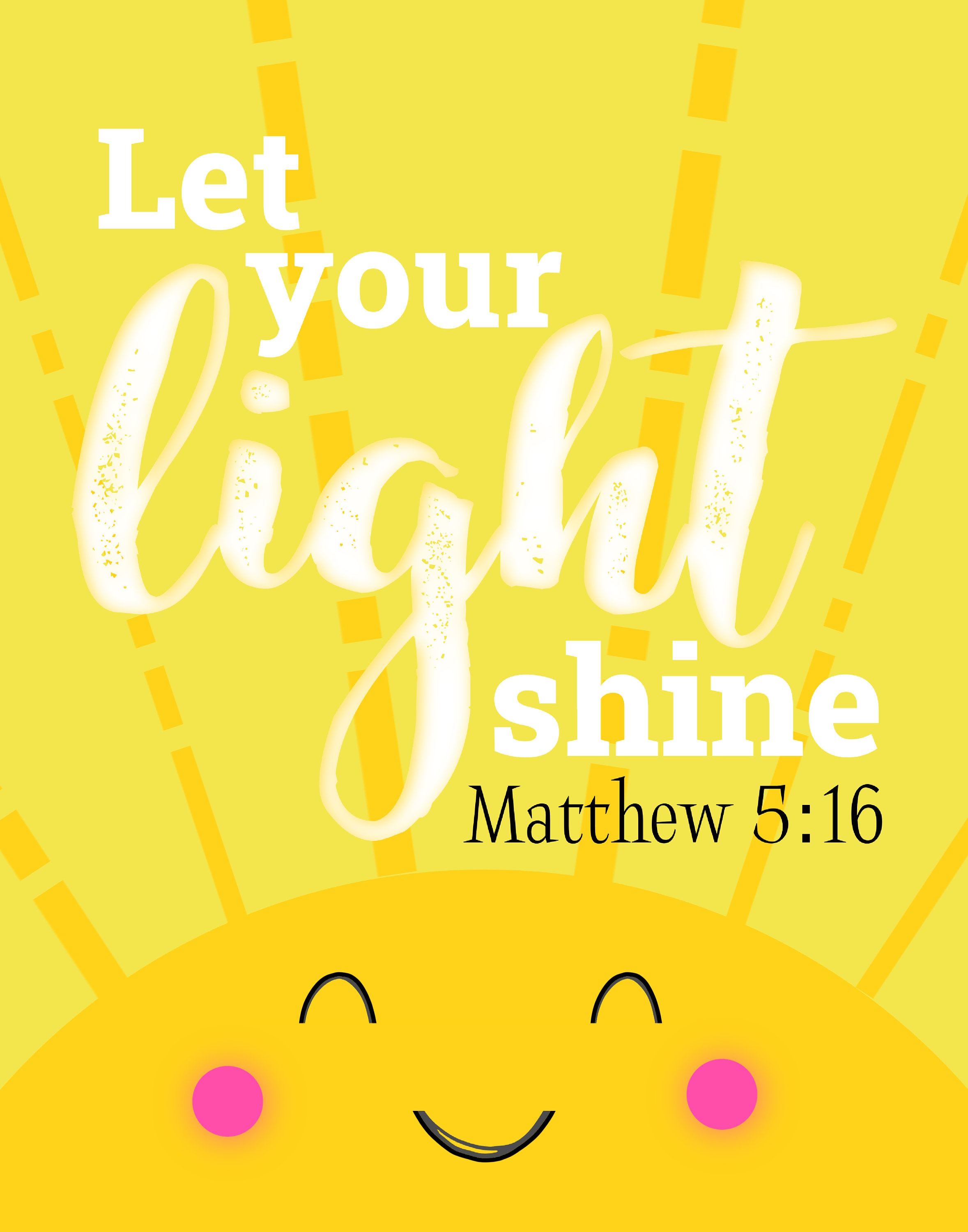 Let Your Light Shine Graphic Matthew 5:16 - Etsy