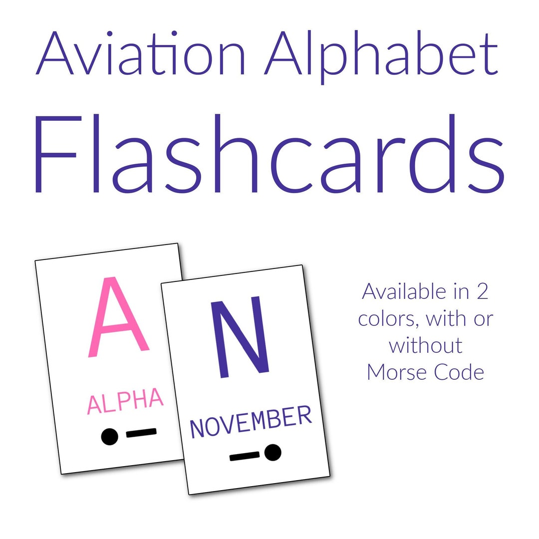 Aviation Alphabet With Morse Code Flashcards (4x6) - Etsy